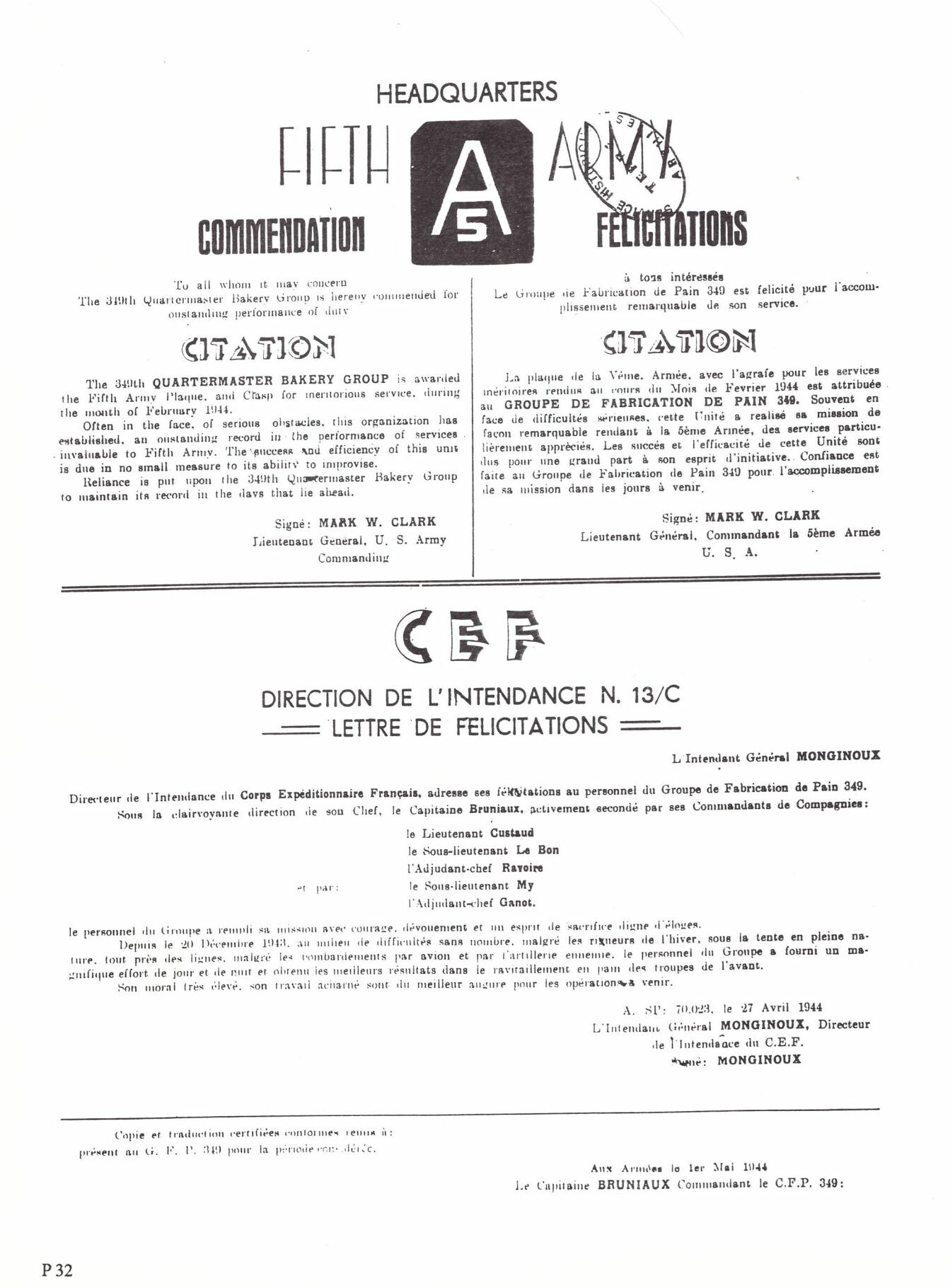 Les formations de l’intendance pendant les campagnes de 1943-1945 ...